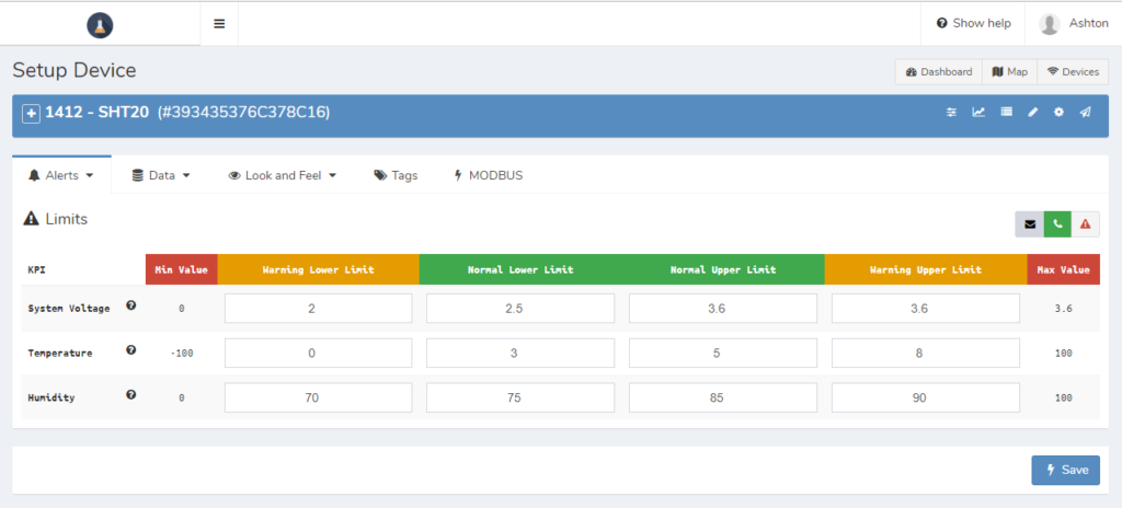 How to set alert thresholds - IQnexus